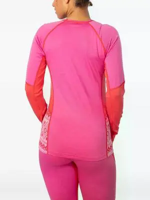Kari Traa Malia Patterned Panelled T-shirt - Pink