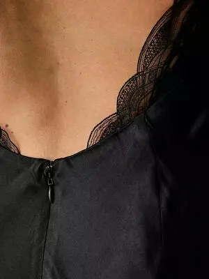 Bardot Lace-trim Halterneck Dress