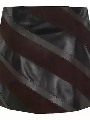 P.a.r.o.s.h Mulholland Striped Panelled Mini Skirt
