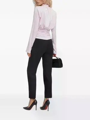 ROTATE BY BIRGER CHRISTENSEN Jacquard-pattern Draped Blouse