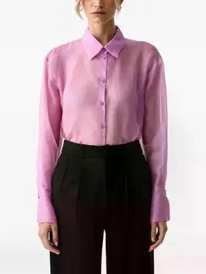 Patrizia Pepe Sheer Button-up Shirt