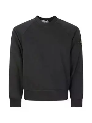 Stone Island 6100008 Organic-cotton Fleece Sweatshirt - Black