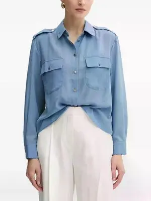 MORGAN Flap-pocket Shirt - Blue