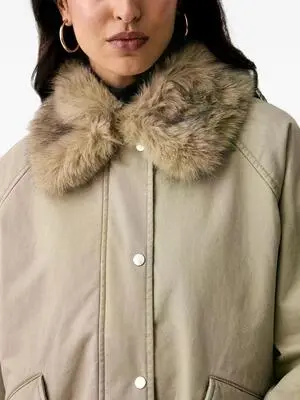 Marc O'polo Faux-fur Collar Raglan-sleeve Jacket