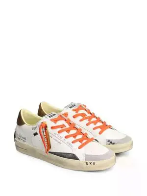 CRIME LONDON Sk8 Deluxe Distressed-effect Sneakers