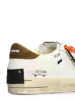 CRIME LONDON Sk8 Deluxe Distressed-effect Sneakers