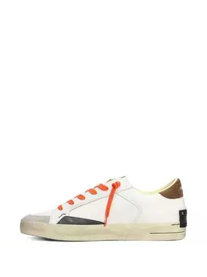 CRIME LONDON Sk8 Deluxe Distressed-effect Sneakers