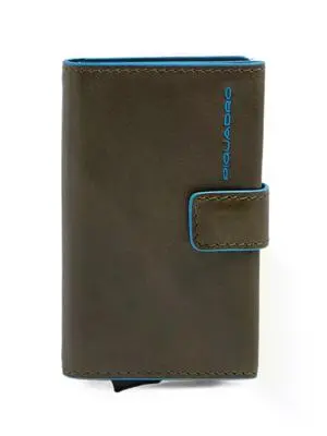 PIQUADRO Logo-lettering Wallet - Green