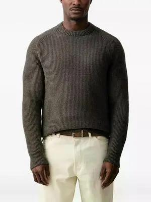 Marc O'polo Ribbed-knit Raglan-sleeve Sweater - Green