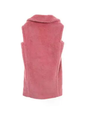 Max Mara 2010s Teddy Bear Sleeveless Coat - Pink