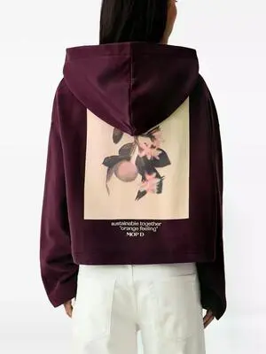 Marc O'polo Graphic-print Cropped Hoodie