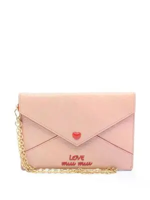 Miu Miu 2000s Madras Love Envelope Pouch - Pink