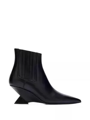Attico Cheope Wedge-heel Ankle Boots - Black
