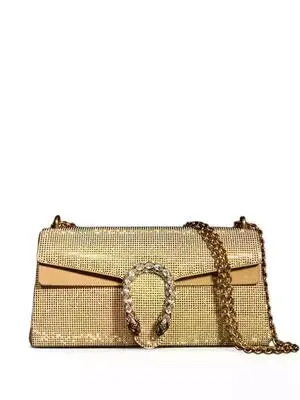 Gucci Dionysus Crystal-embellished Shoulder Bag - Gold