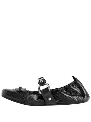 Balenciaga Arena Leather City Ballet Flats