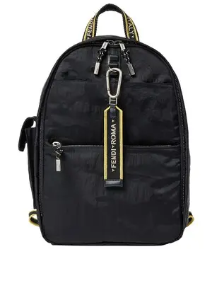 Fendi Climb Backpack In Nylon Patchwork - Black