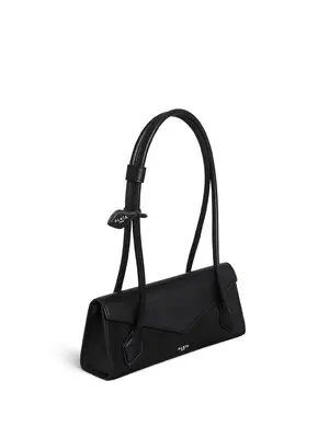 Alaïa Small Le Teckel Flap Bag In Shiny Leather - Black
