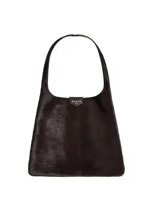 Alaïa Mini Borsa Hobo In Cavallino Chocolat