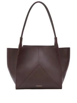 Victoria Beckham Coffee Liqueur Leather Tote Bag