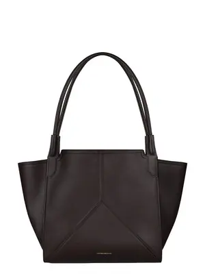 Victoria Beckham Tote Bag In Soft Leather - Brown