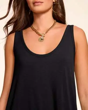 Ramy Brook Ellison Knit Scoop Neck Midi Dress