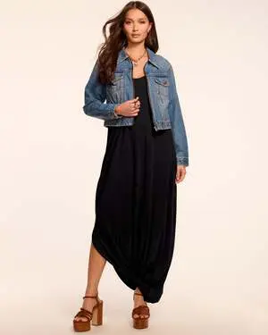 Ramy Brook Ellison Knit Scoop Neck Midi Dress