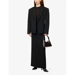 THE FRANKIE SHOP Doyer Double-breasted Cinched Woven Blazer