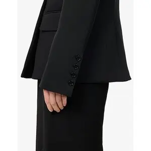 THE FRANKIE SHOP Doyer Double-breasted Cinched Woven Blazer