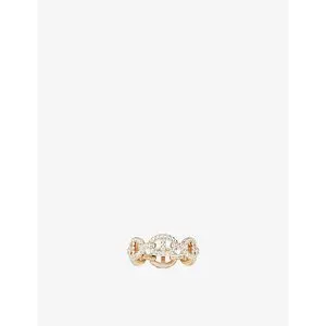 APM MONACO Maille Marine 18ct Gold-plated Brass And Zirconia Ring