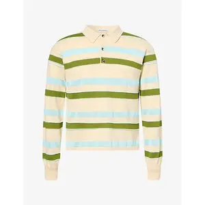 JW Anderson Striped Knitted Polo Shirt - Ivory