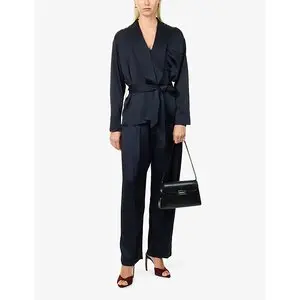Victoria Beckham Cecilia Crepe-back Satin Trousers