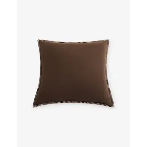 TEKLA Whipstitch Lambswool Square Cushion - Walnut
