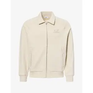 C.P. COMPANY Brand-embroidered Cotton-jersey Jacket