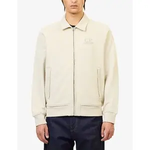 C.P. COMPANY Brand-embroidered Cotton-jersey Jacket