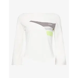 SISTERS & SEEKERS Seekola Boat-neck Stretch-cotton Top - White