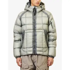 C.P. COMPANY Grid-pattern Shell Puffer Jacket