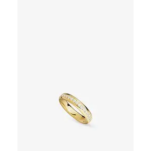 APM MONACO Riviera 18ct -gold Plated Alloy And Cubic Zirconia Ring - Yellow