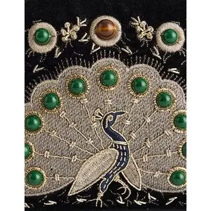 Zimmermann Cloud 91 Peacock Small Velvet Clutch