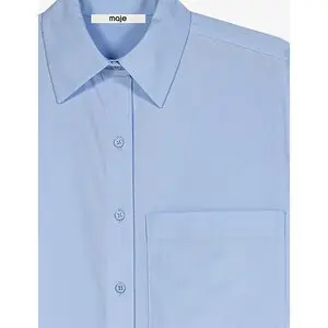 Maje Chain-embellished Boxy-fit Cotton Shirt