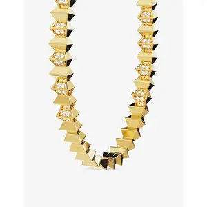 APM MONACO Up And Down Statement Alloy And Cubic Zirconia Hoop Earrings