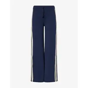 SISTERS & SEEKERS Seekola Side Stripe Cotton-stretch Trousers