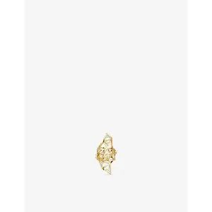 APM MONACO Labyrinthe 18ct Gold-plated Alloy And Cubic Zirconia Ring - Yellow