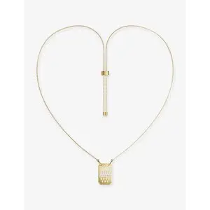 APM MONACO Les Gouttelettes 18ct Gold-plated Alloy And Cubic Zirconia Necklace - Yellow