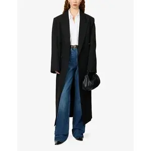 THE FRANKIE SHOP Jane Longline Double-breasted Woven Coat
