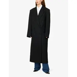 THE FRANKIE SHOP Jane Longline Double-breasted Woven Coat