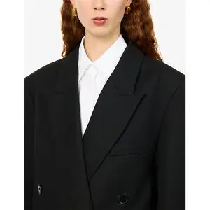 THE FRANKIE SHOP Jane Longline Double-breasted Woven Coat