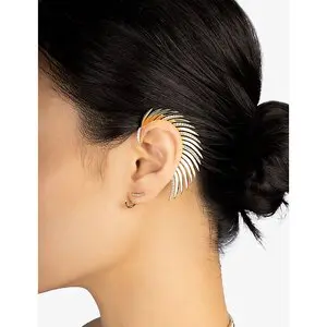 APM MONACO Les Palmes Alloy And Cubic Zirconia Stud And Cuff Earrings