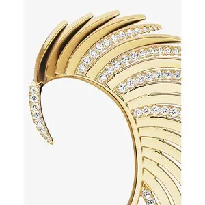 APM MONACO Les Palmes Alloy And Cubic Zirconia Stud And Cuff Earrings