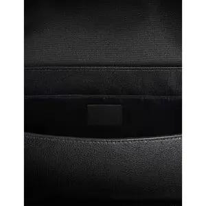 Sandro Brand-embossed Leather Messenger Bag