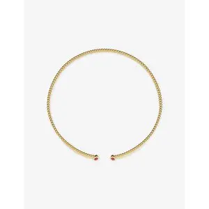 APM MONACO Les Calanques Statement Alloy And Cubic Zirconia Choker Necklace - Yellow